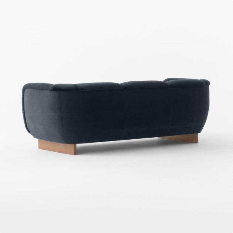 Claude Cognac Velvet Sofa, Upholstered couch/settee Cozy Minimalist ...